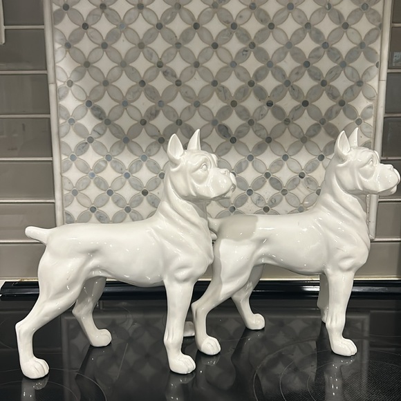 Art | Ceramic Boxer Dog Statue Set | Poshmark